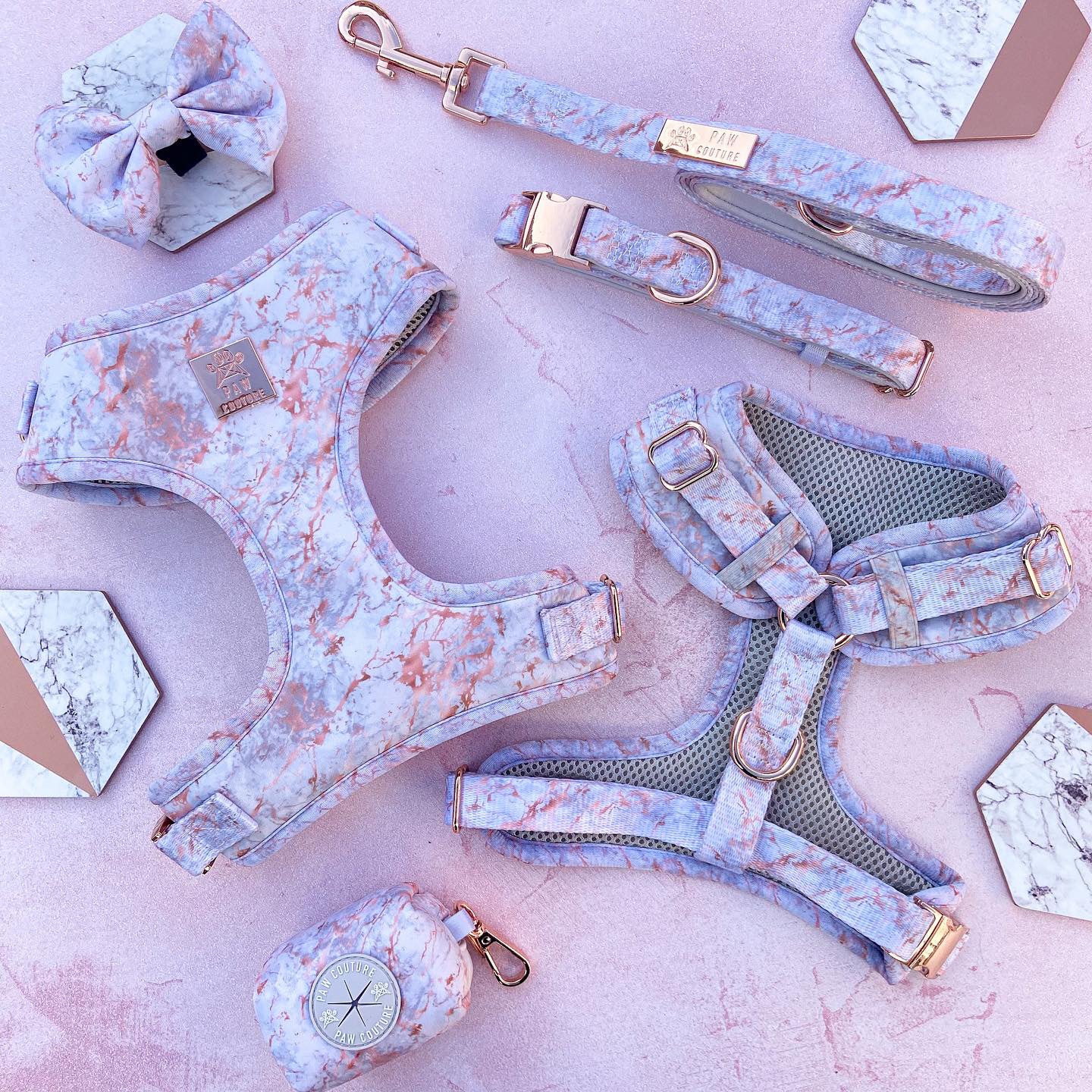 Rose Gold Marble Deluxe – Paw Couture